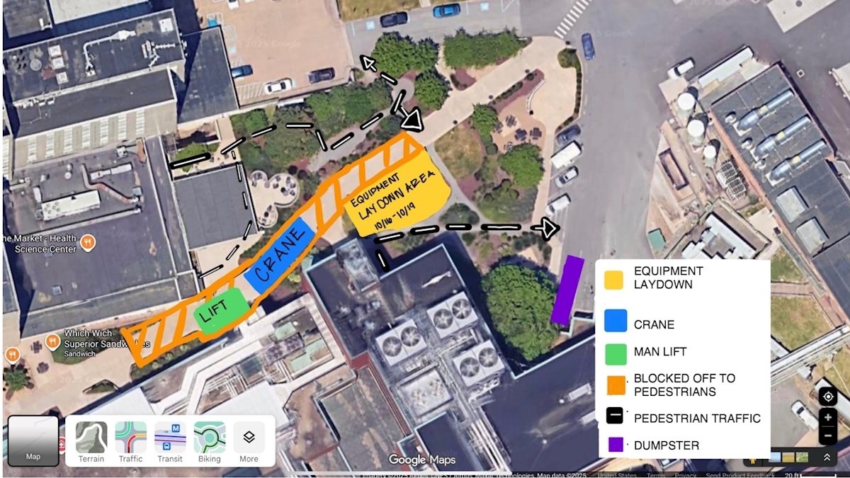 HVAC maintenance will temporarily shut down parts of walkway behind ...